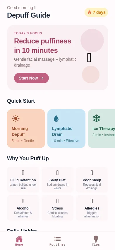 Depuff Guide App