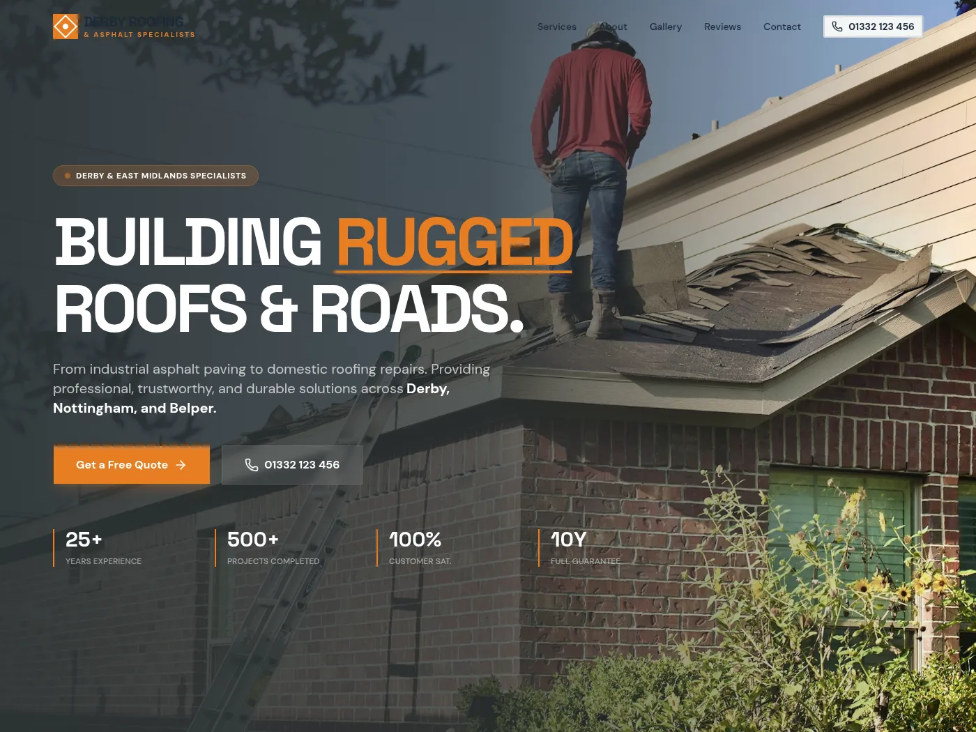 Derby Roofing & Asphalt Site