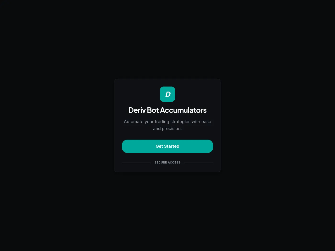 Deriv Bot Accumulators