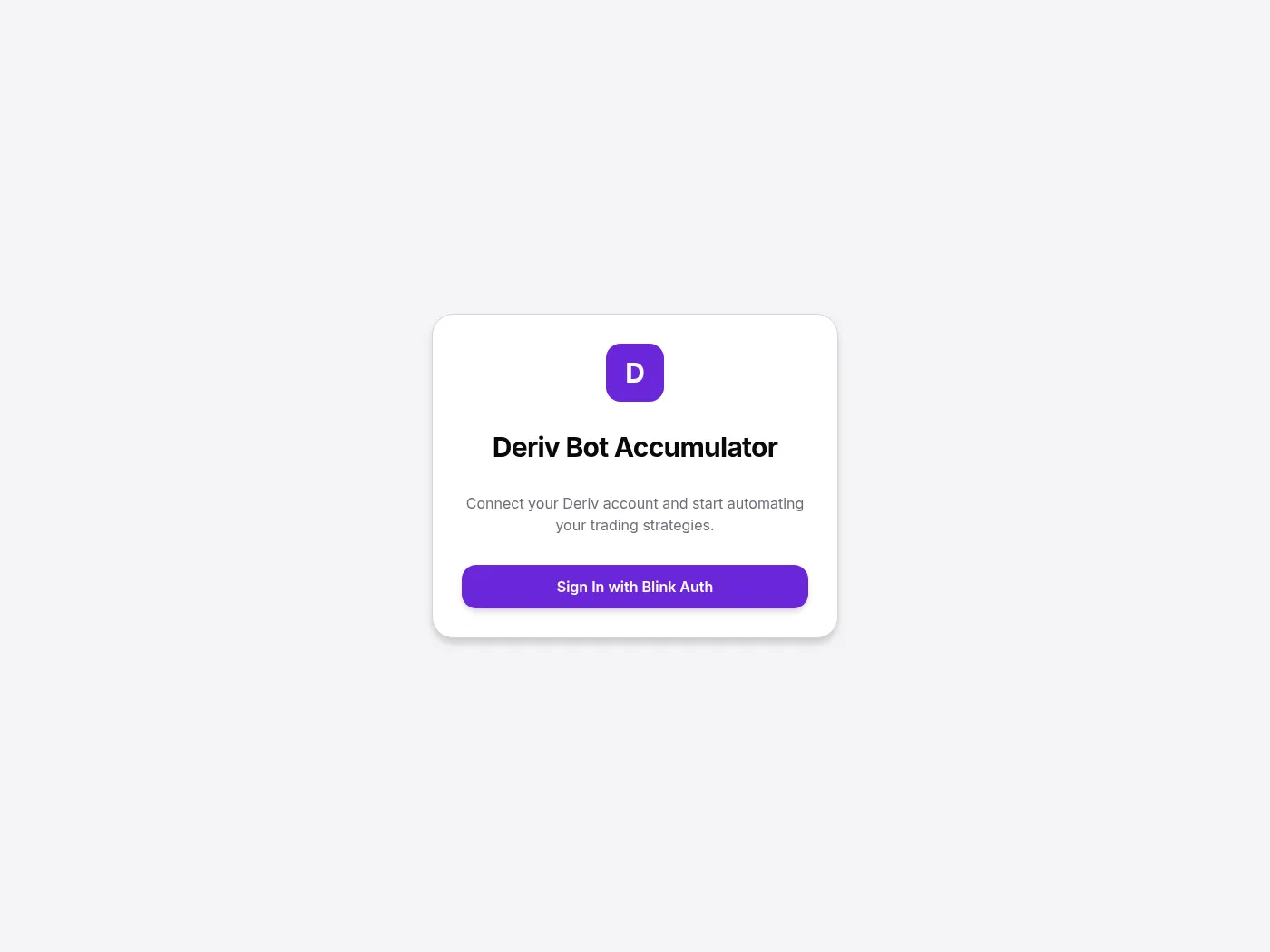 Deriv Bot Accumulator