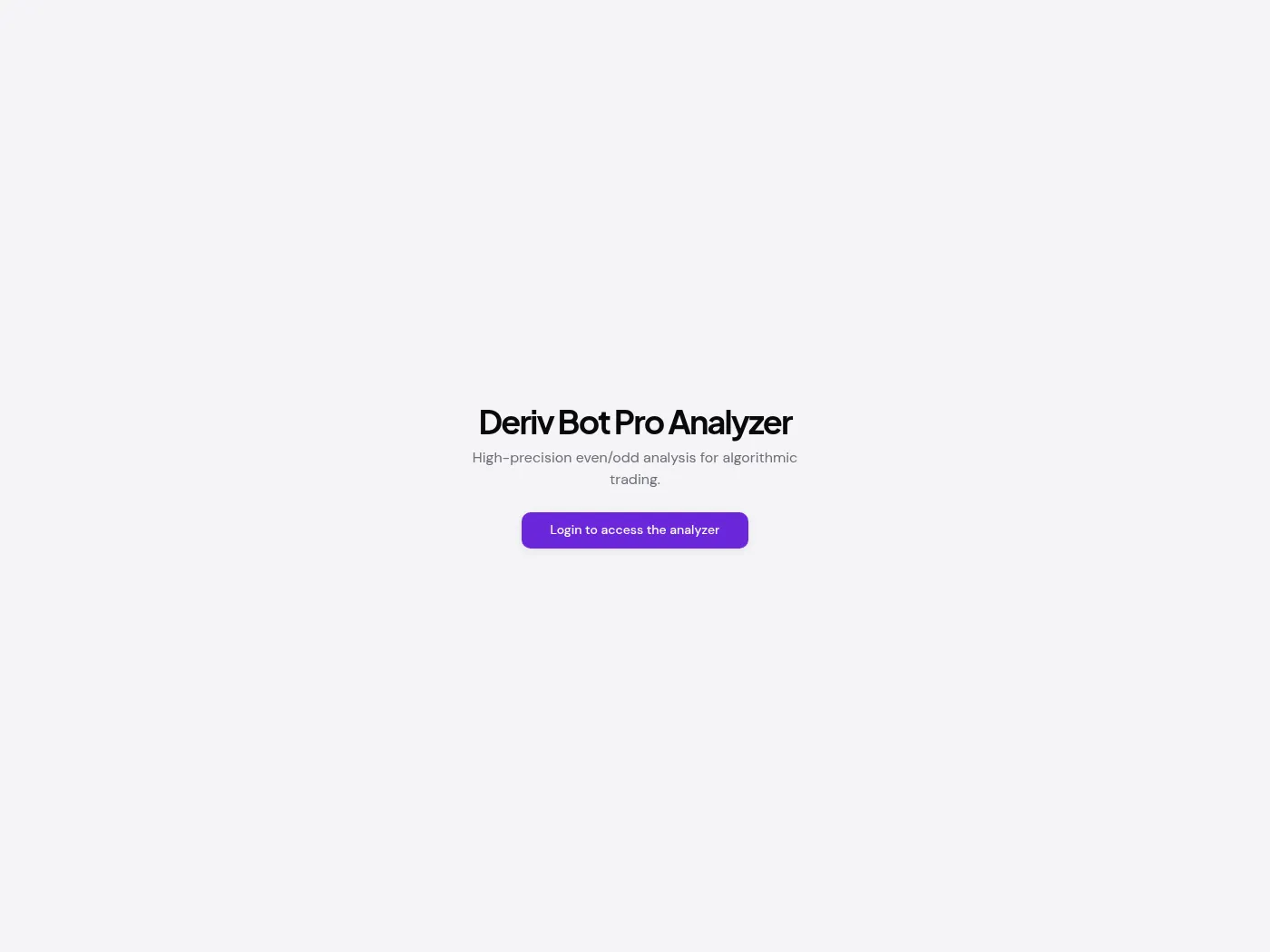Deriv Bot Pro Analyzer