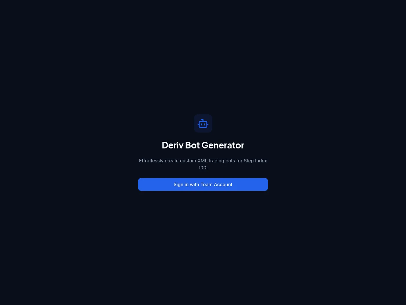 Deriv Bot Generator