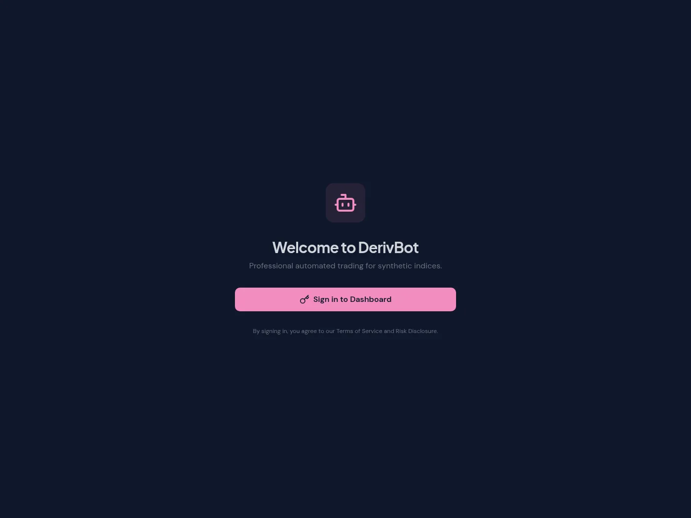 Deriv Bot Dashboard