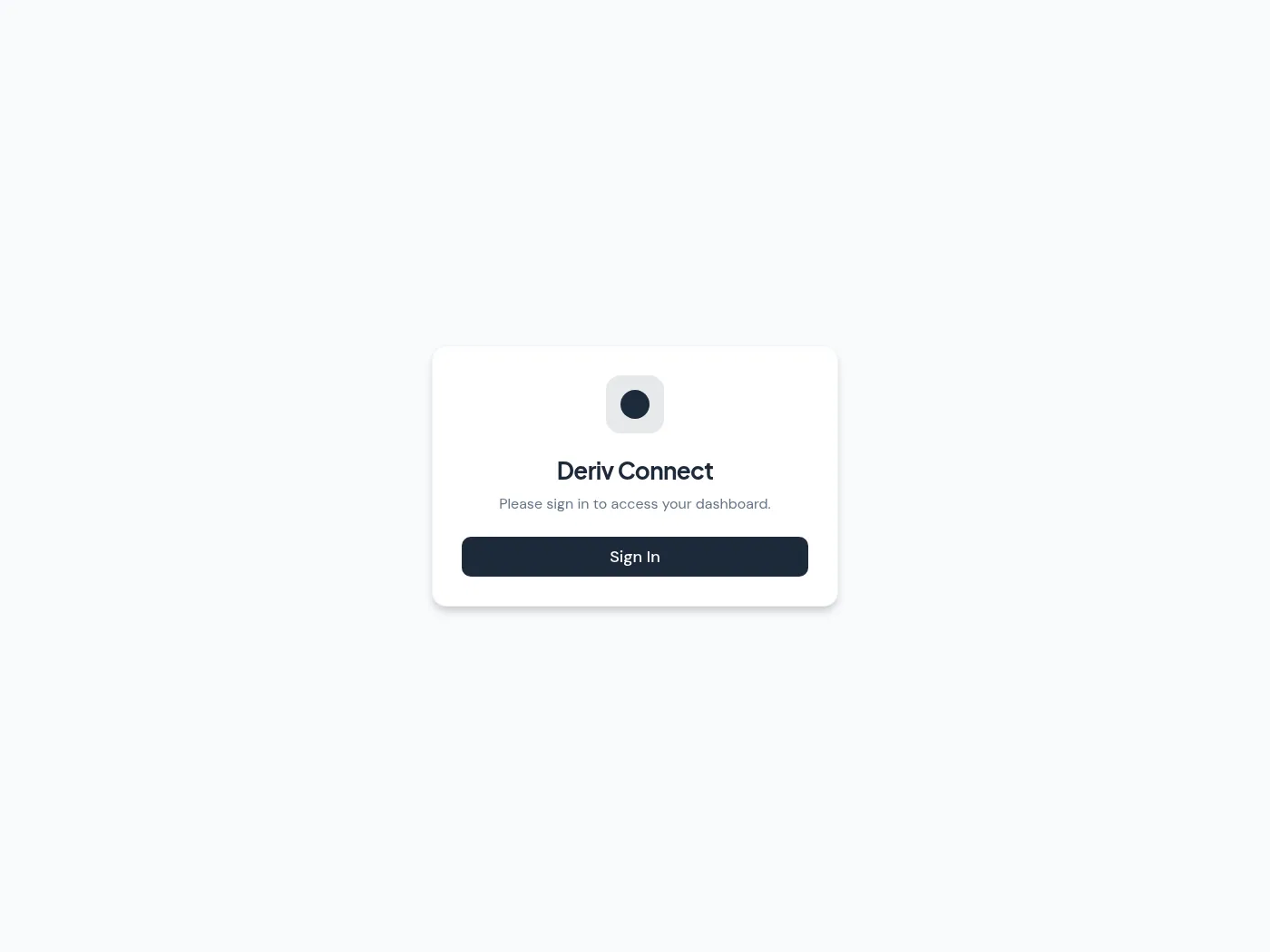 Deriv Connect Dashboard