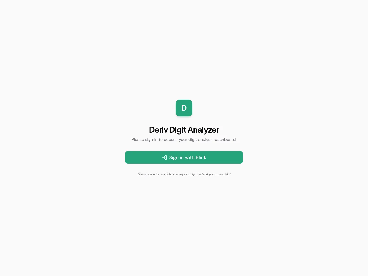 Deriv Digit Analyzer