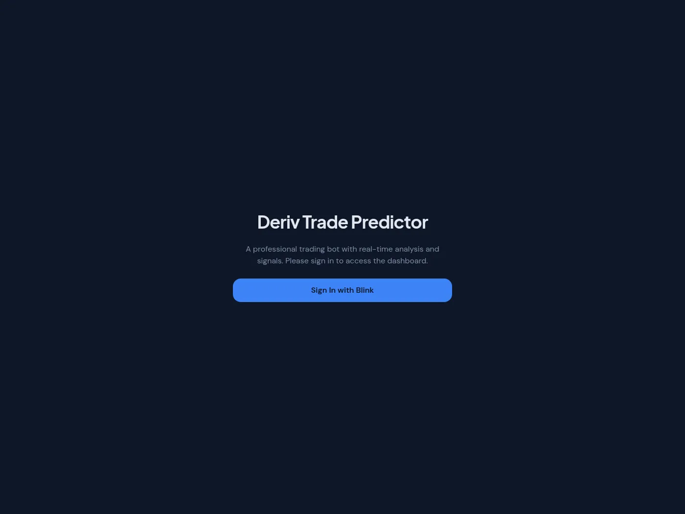 Deriv Trade Predictor