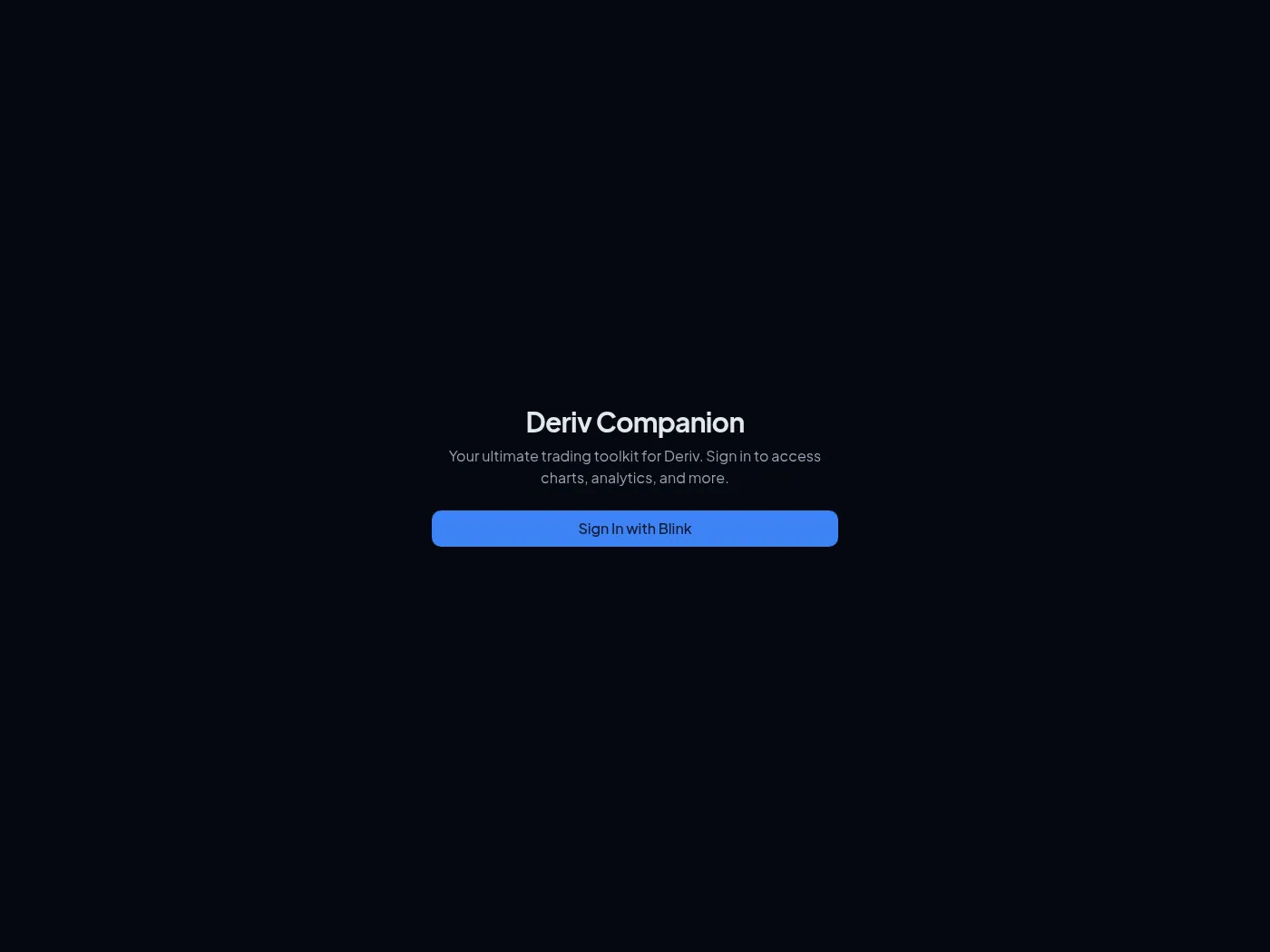 Deriv Trading Companion