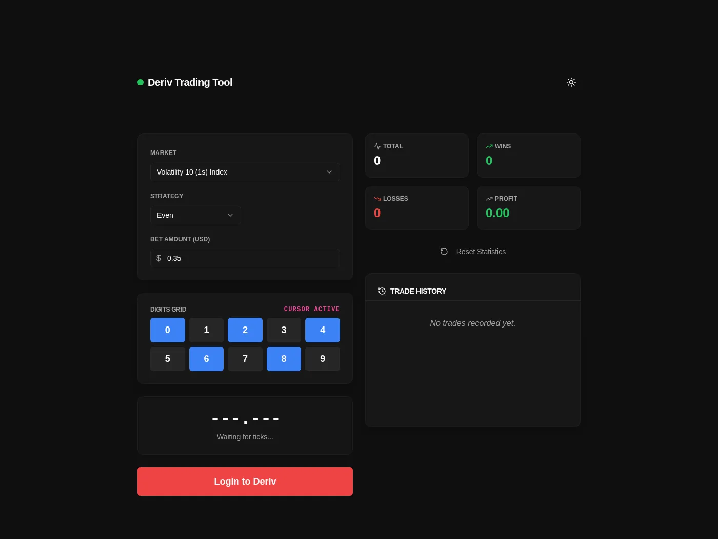 Deriv Trading Tool