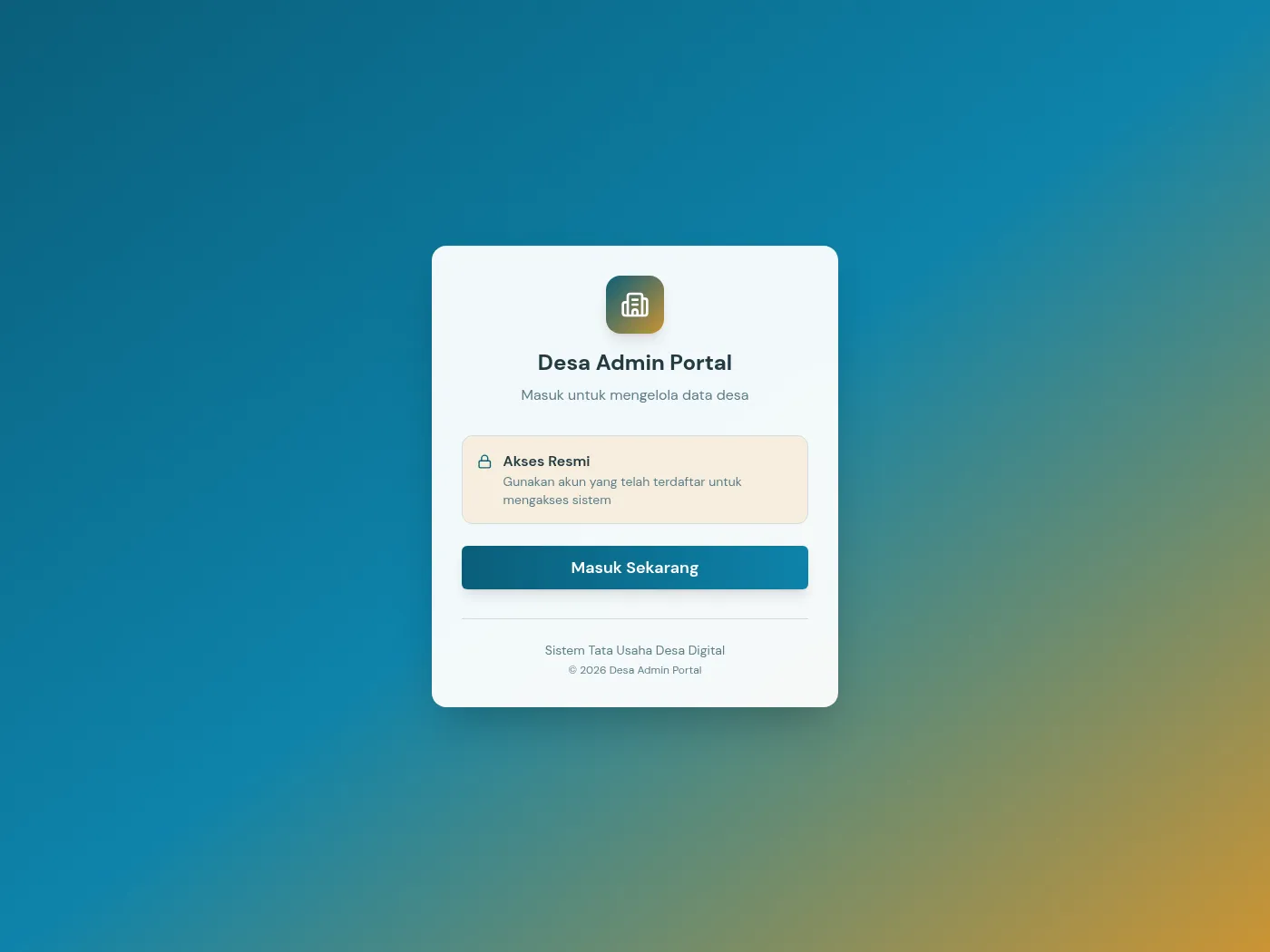 Desa Admin Portal