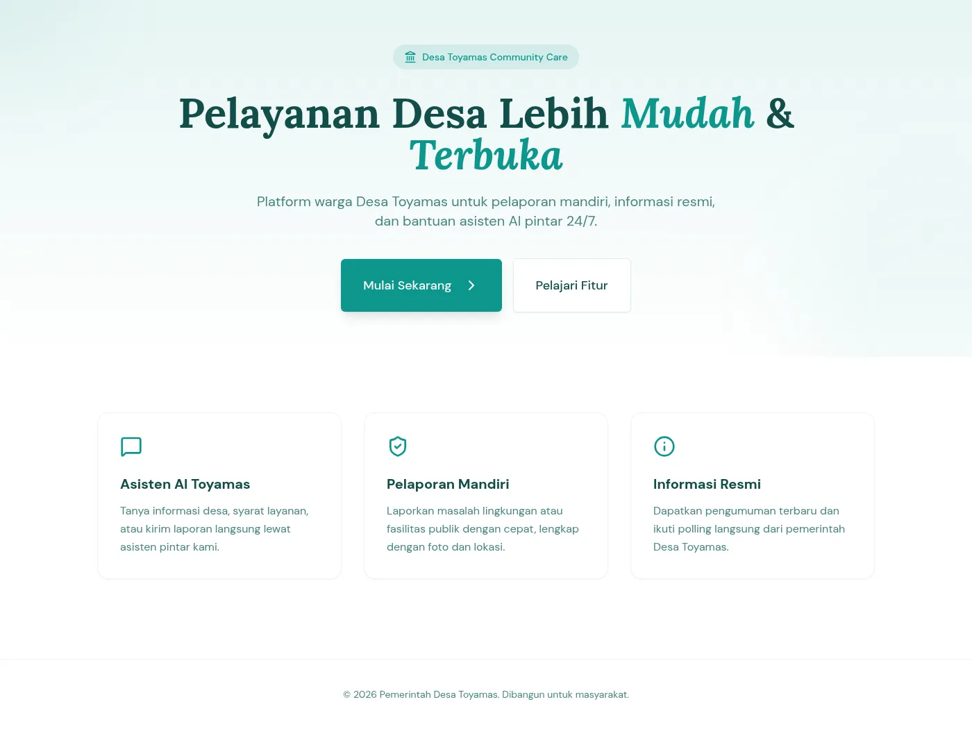 Desa Toyamas Community Care