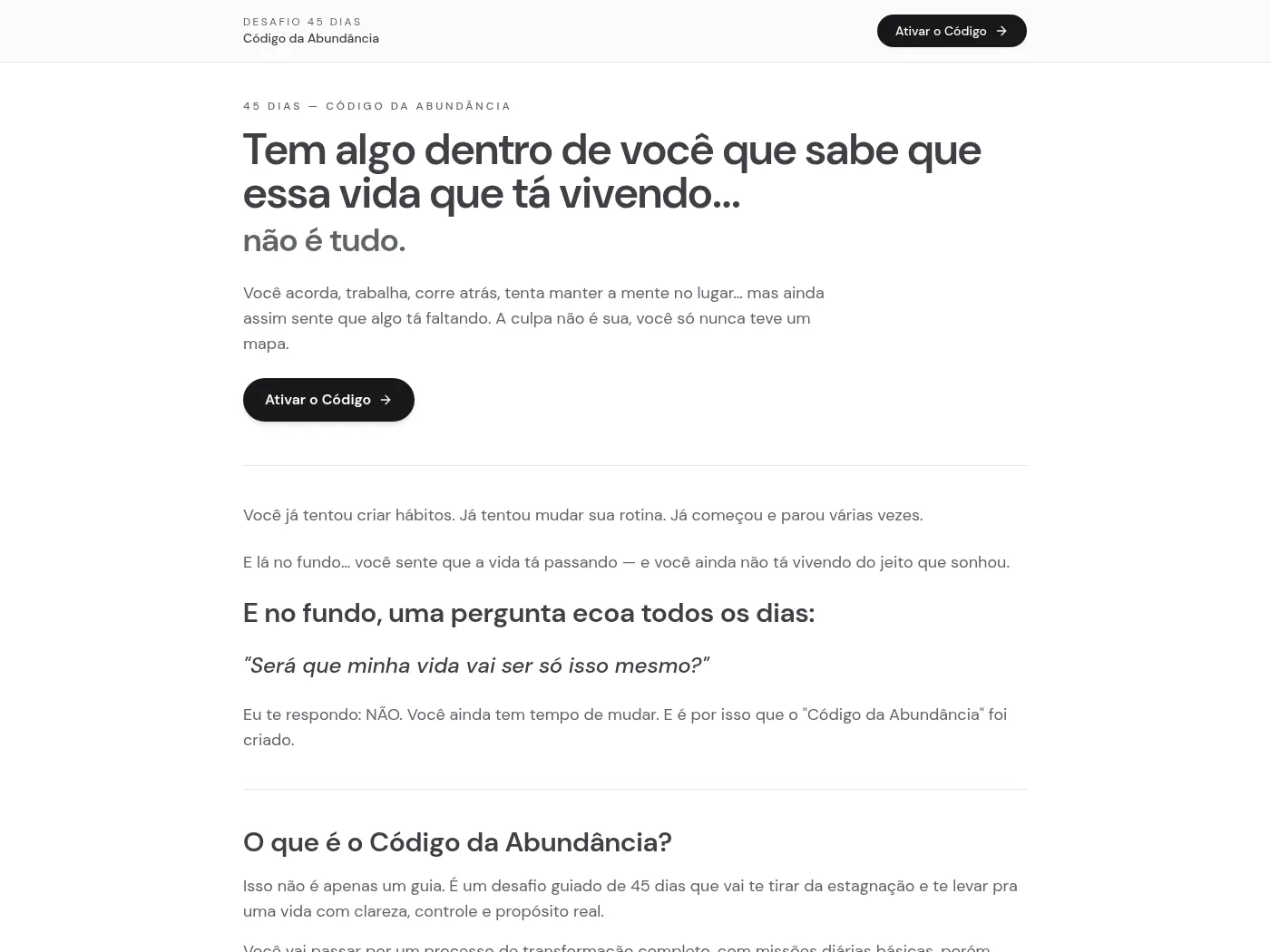 Desafio45 Sales Page