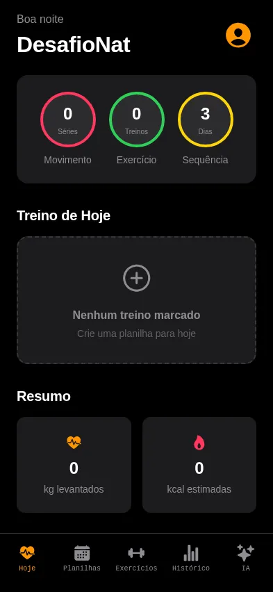 DesafioNat Fitness App