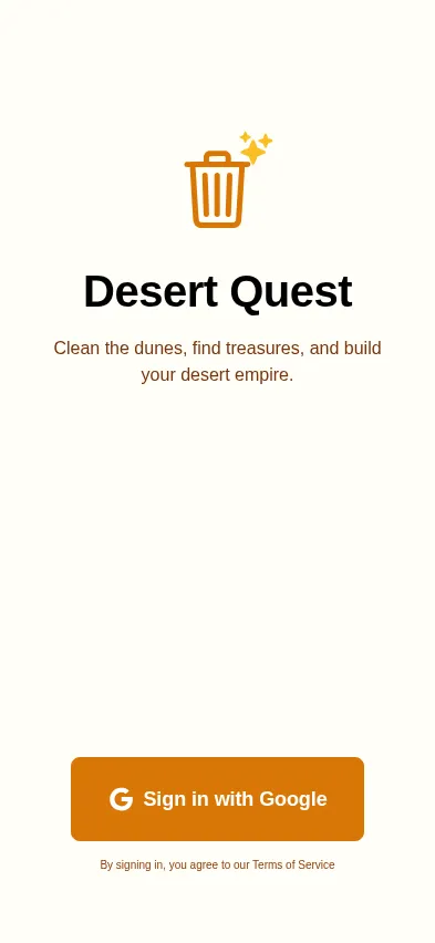 Desert Cleanup Quest