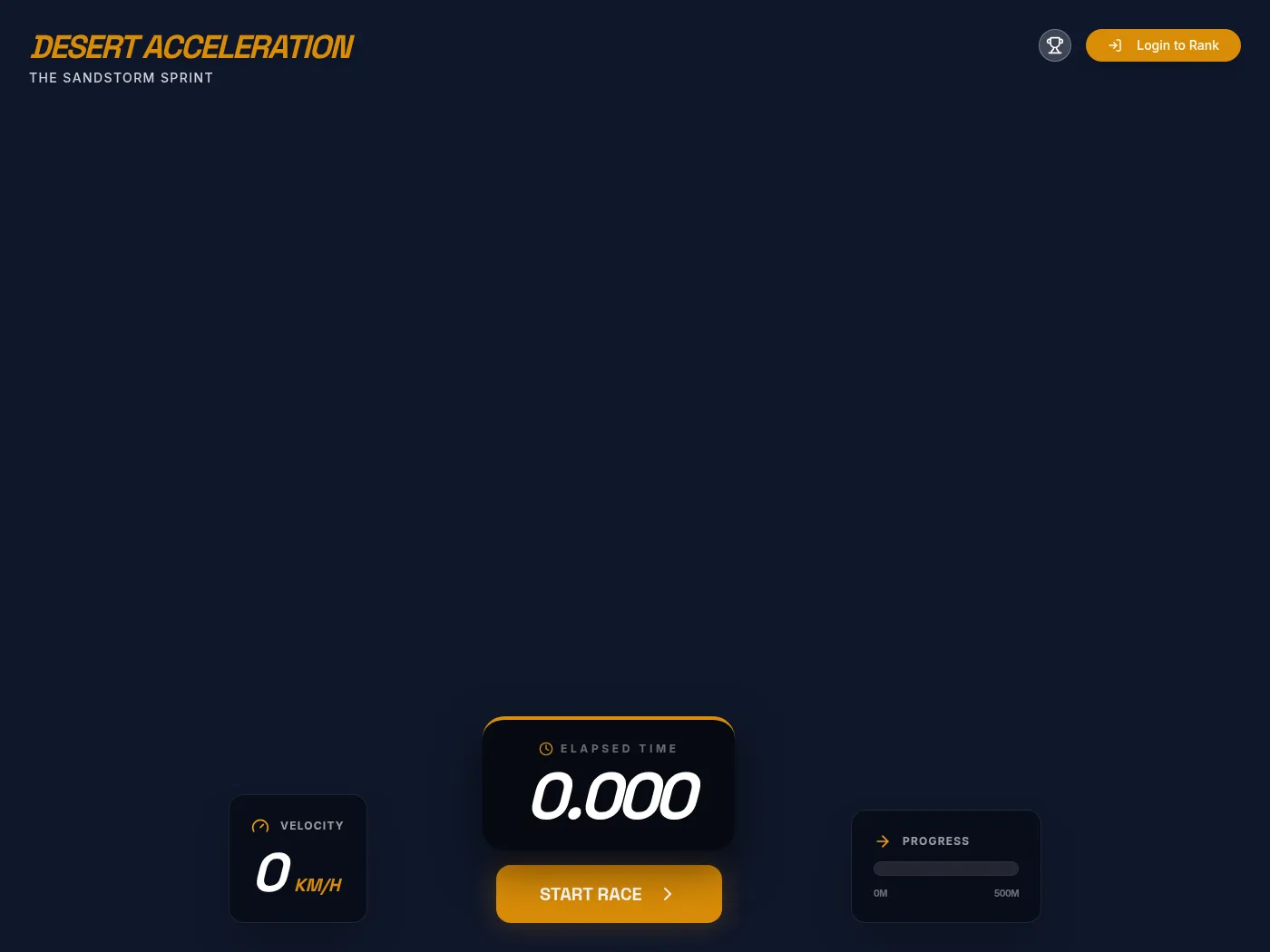 Desert Acceleration Race