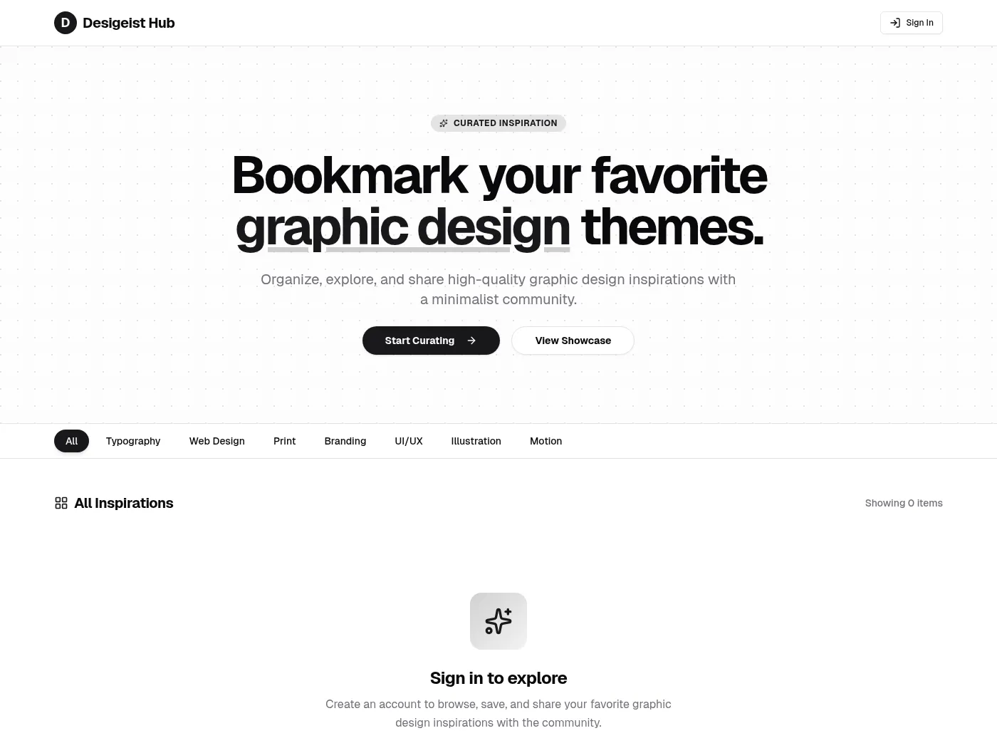Design Bookmark Hub