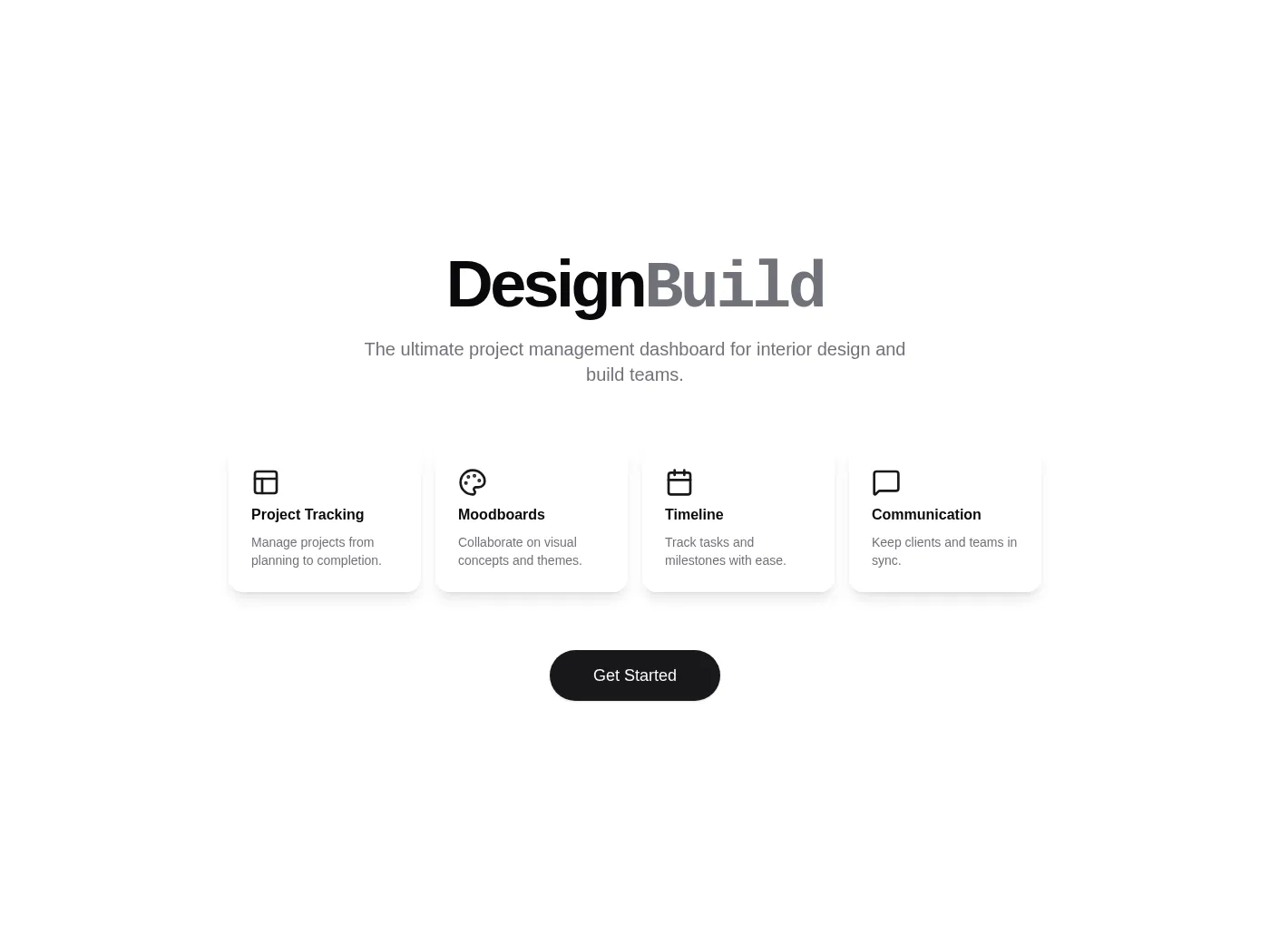 DesignBuild Project Dashboard