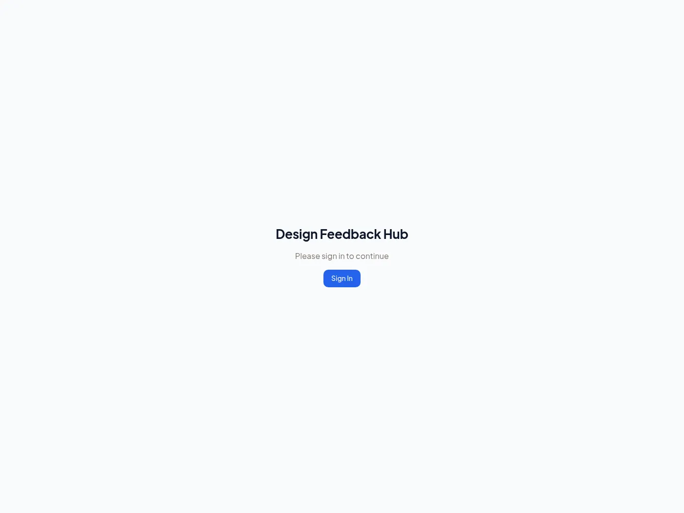 Design Feedback Hub