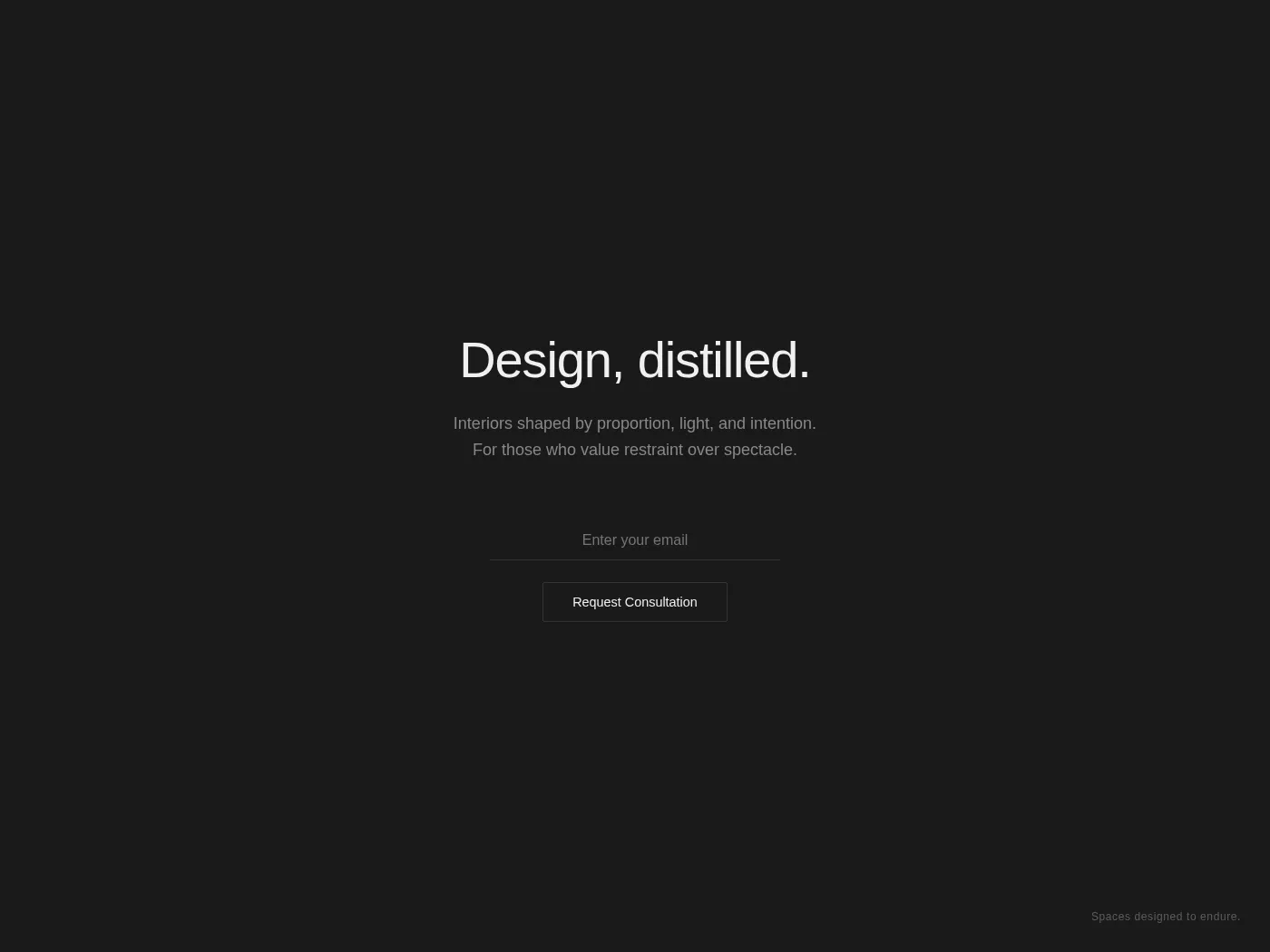 Distilled Design Landing
