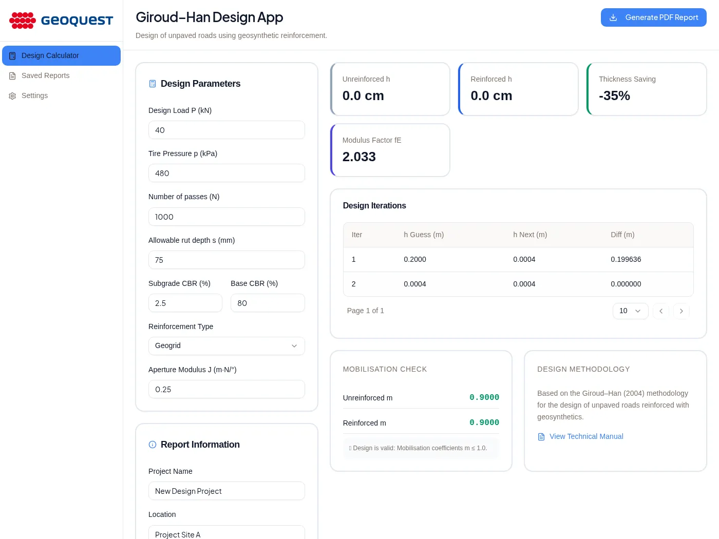 Design Report Generator