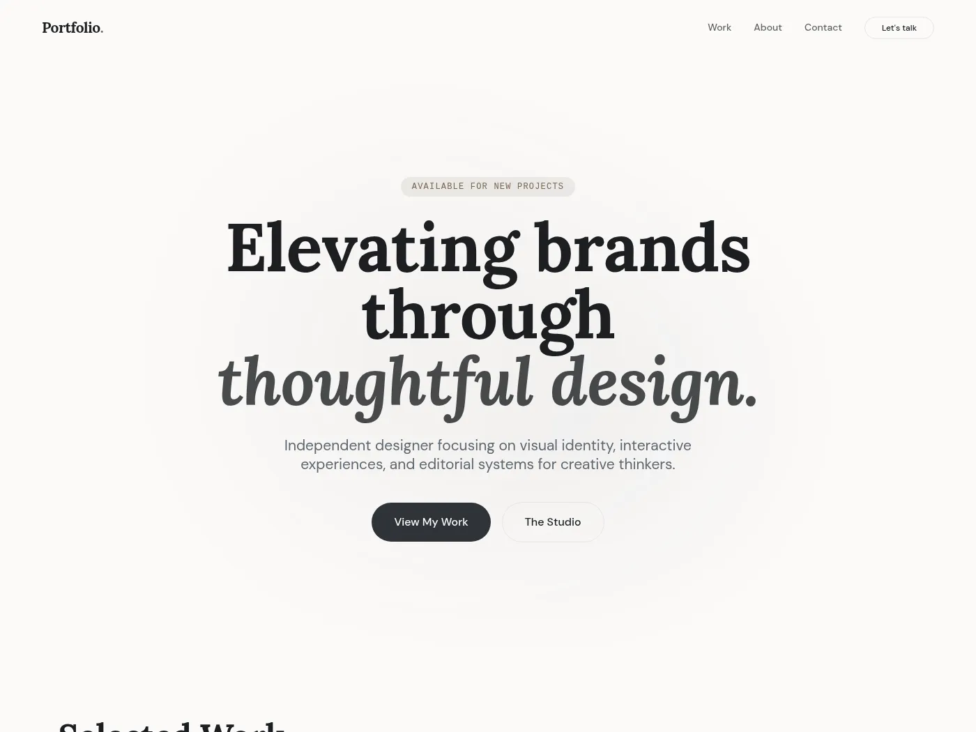 Design Portfolio Showcase