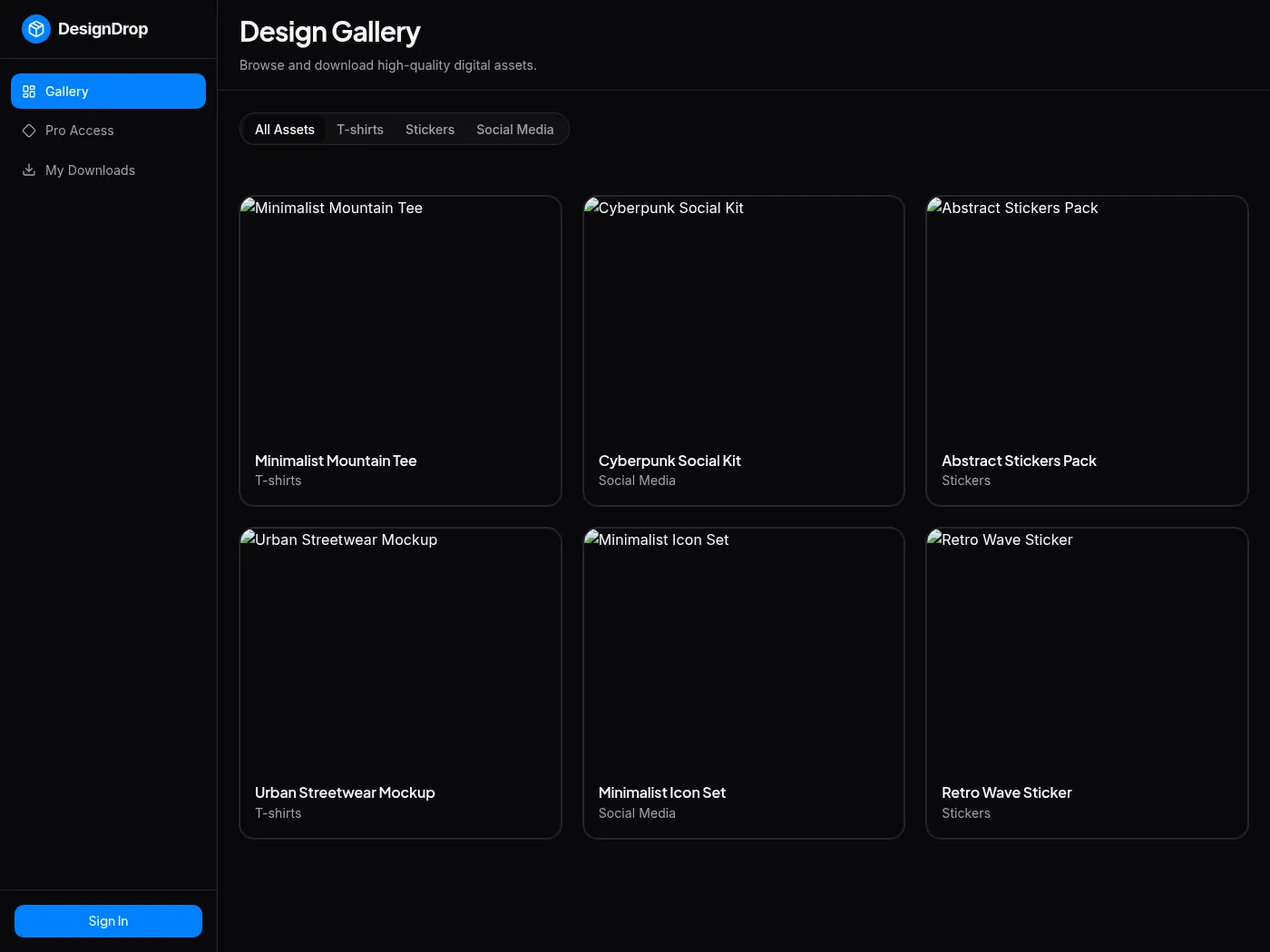 DesignDrop Subscription Hub