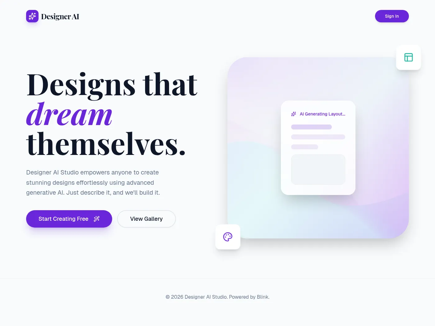 Designer AI Studio
