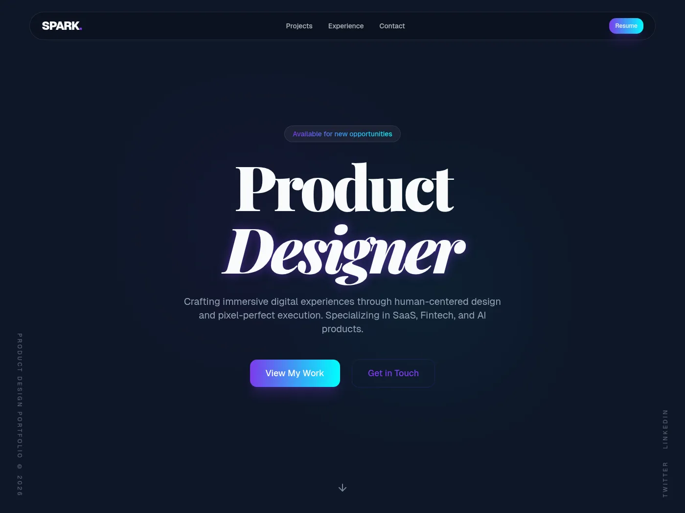 Designer Portfolio Spark