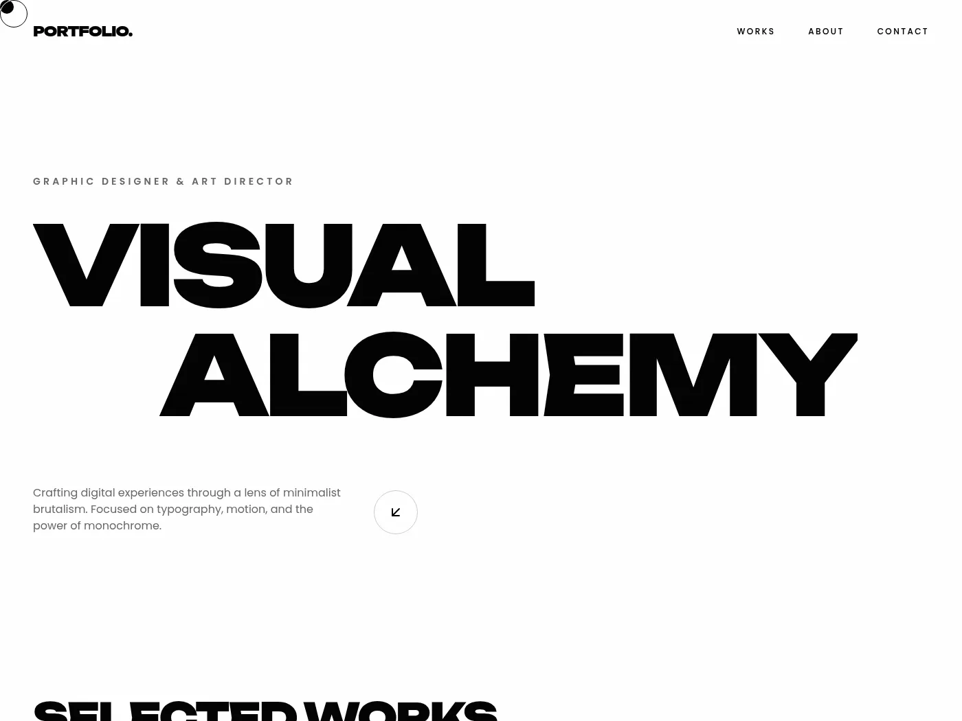 Monochrome Designer Portfolio