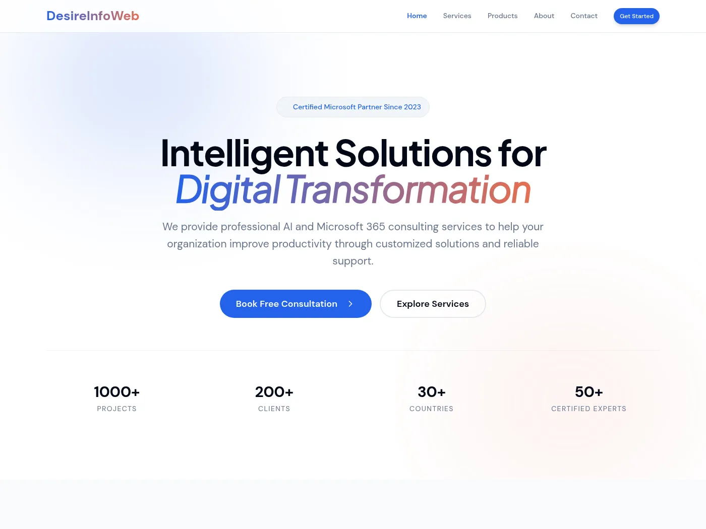 DesireInfoweb Redesign