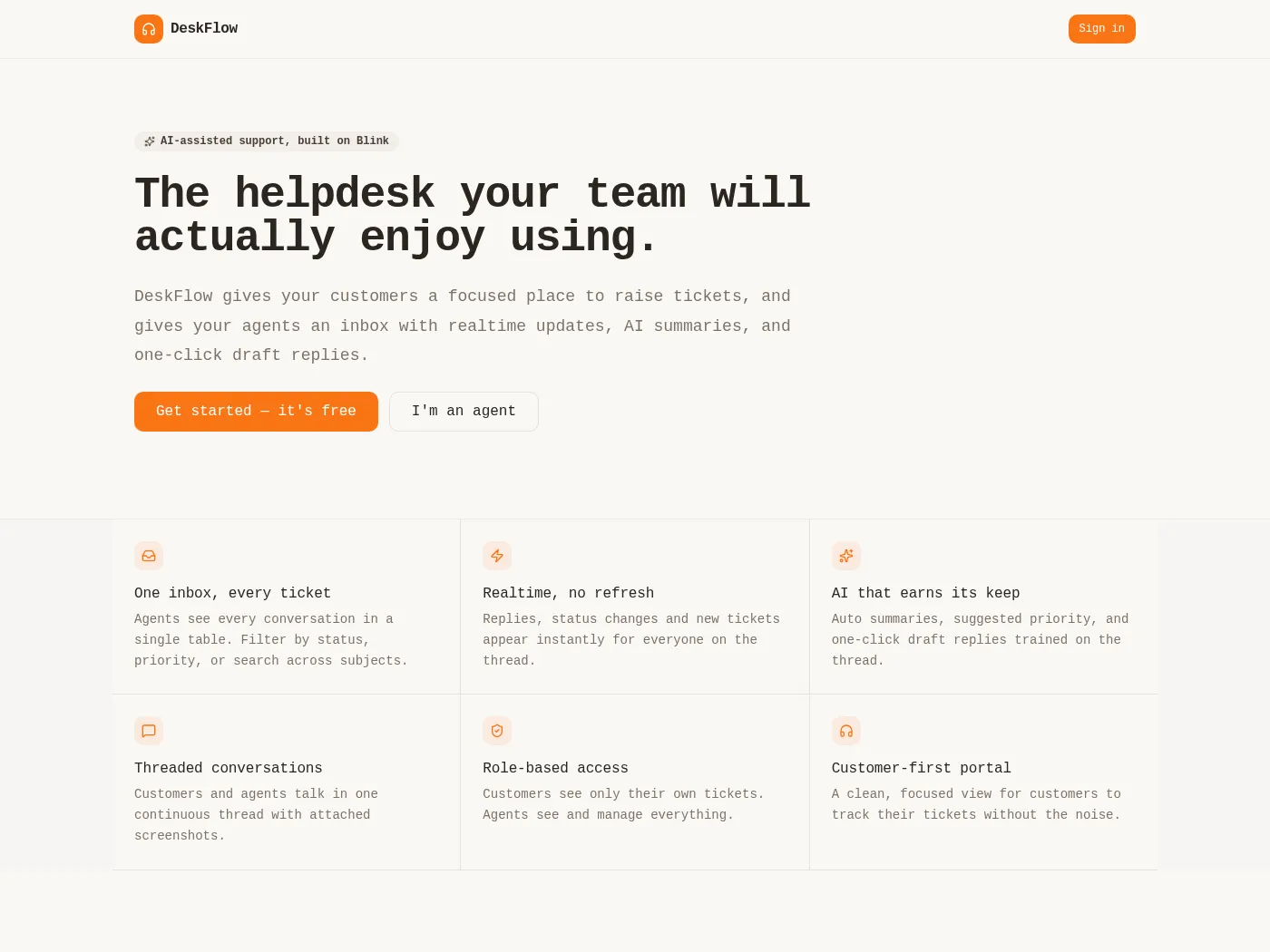 DeskFlow Helpdesk AI