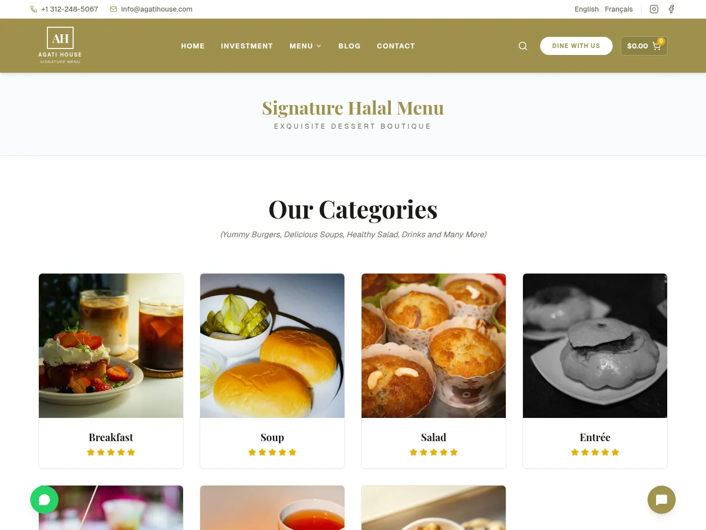 Dessert Boutique Site