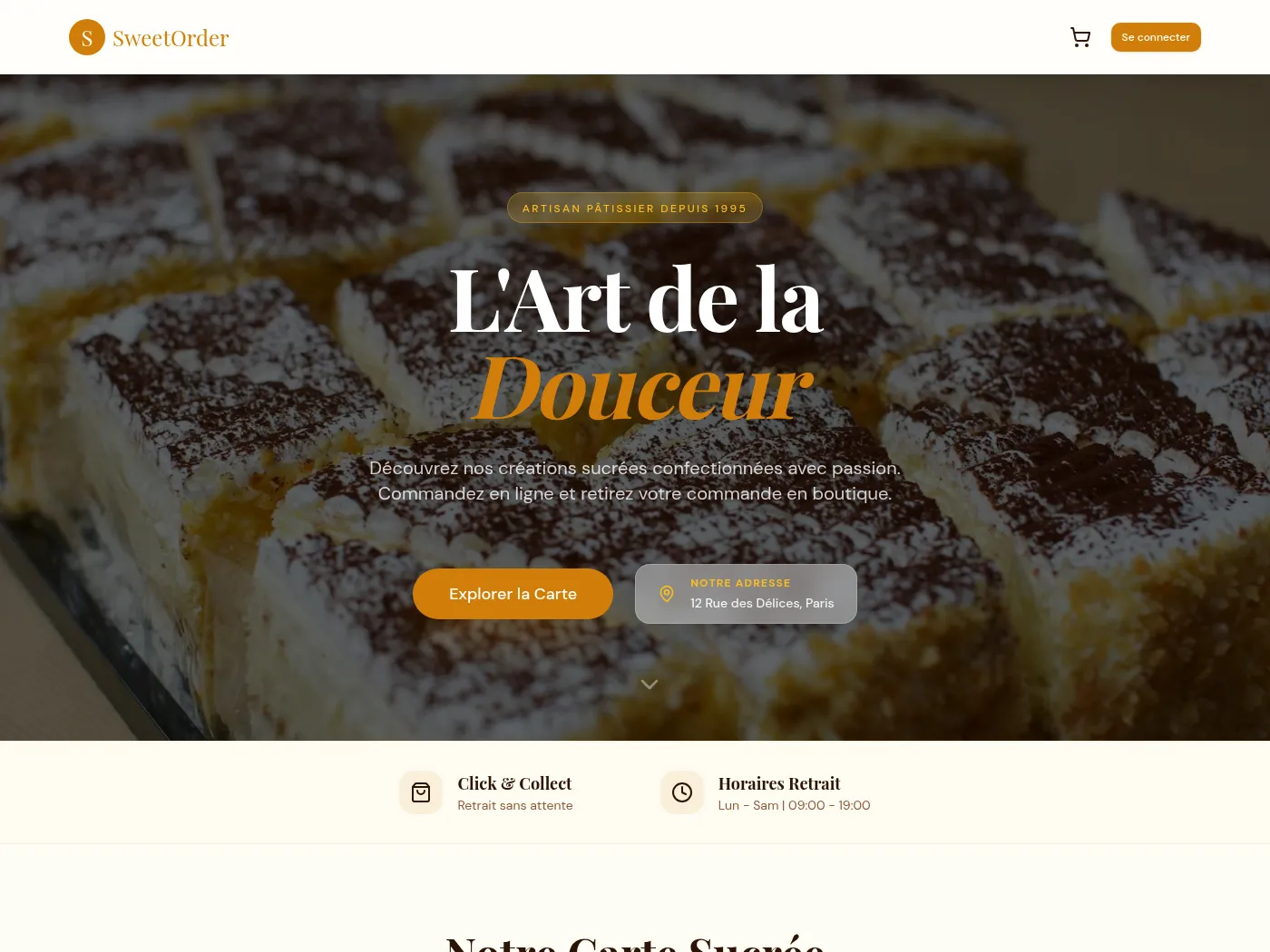 SweetOrder Webshop