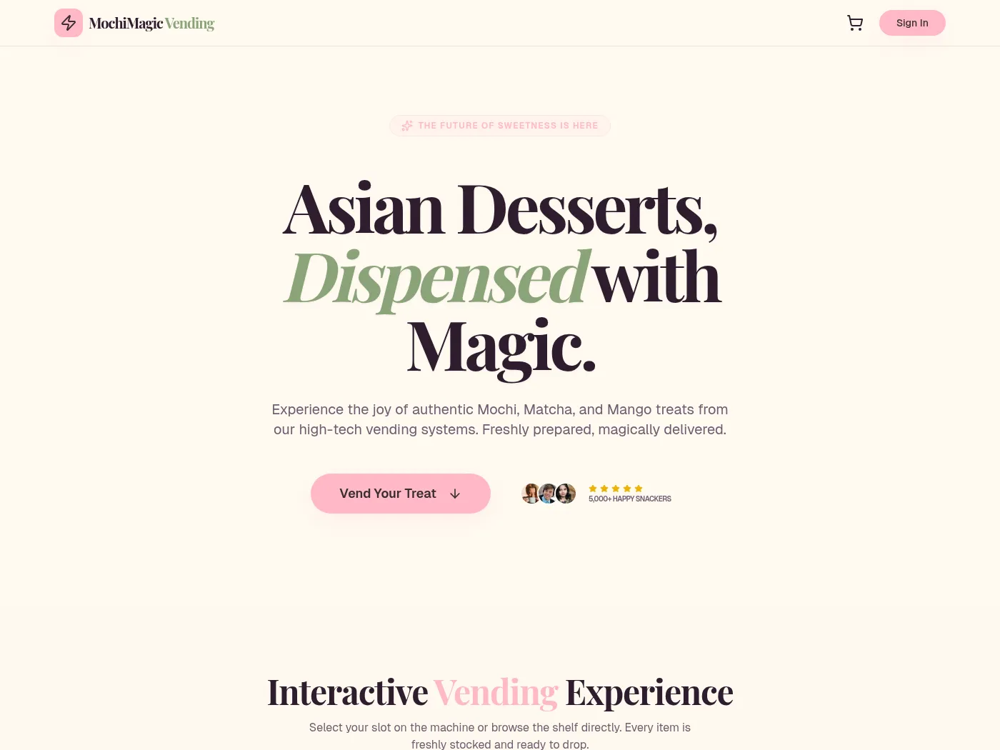 Dessert Vending Shop