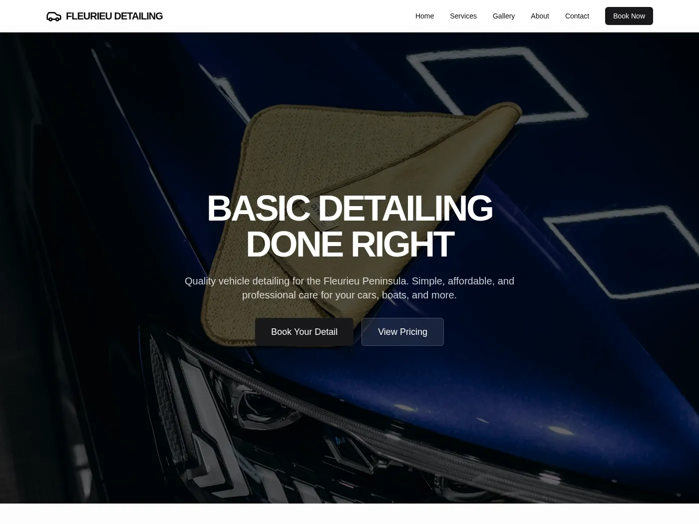 Fleurieu Detailing Website