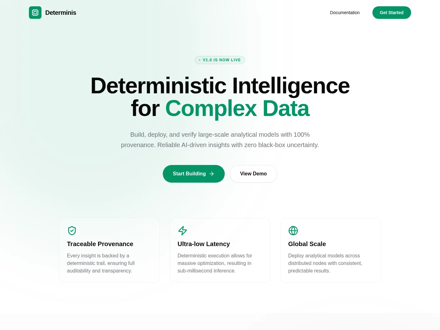 Deterministic AI Analytics