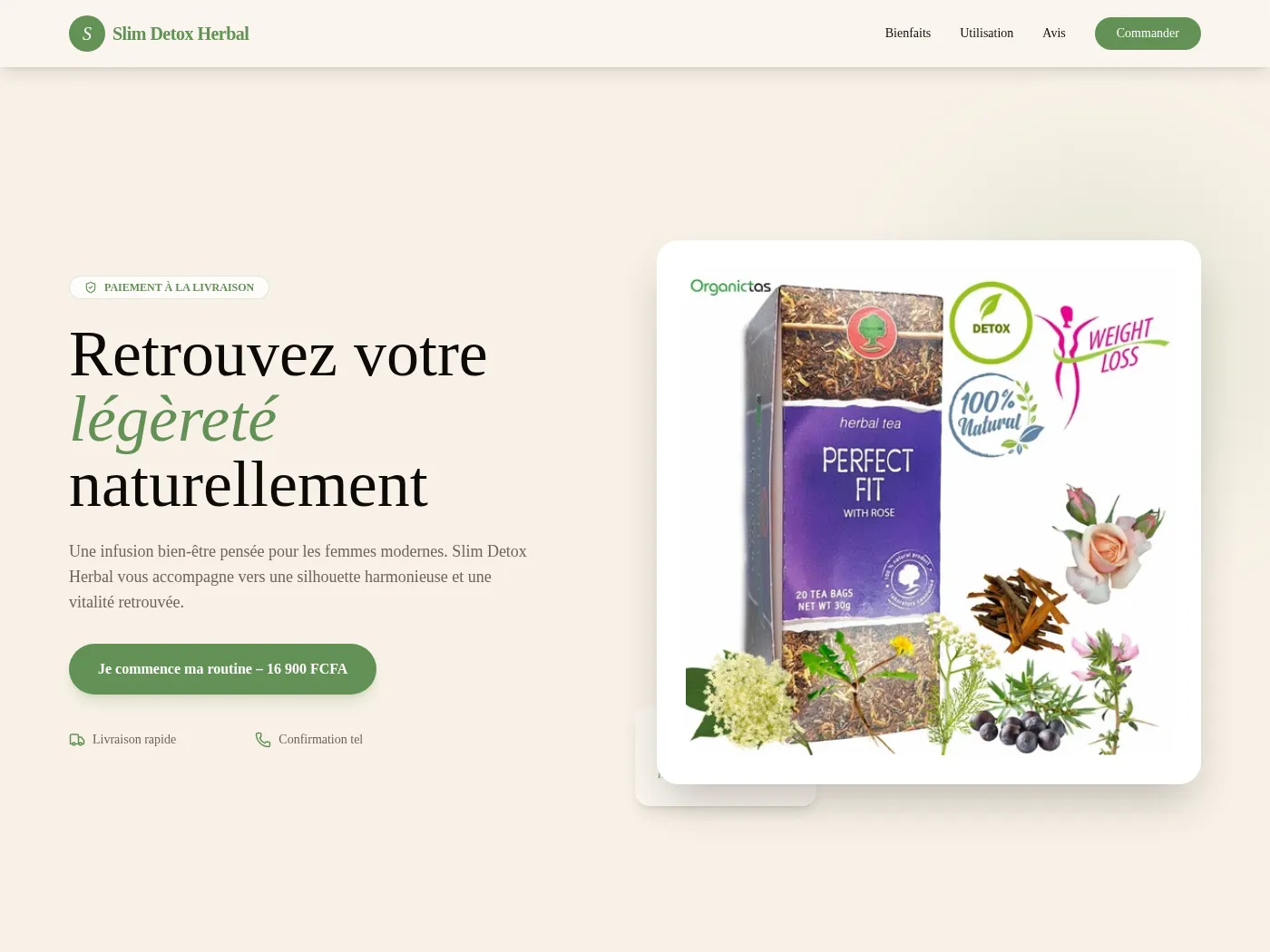 Detox Femme Landing Page