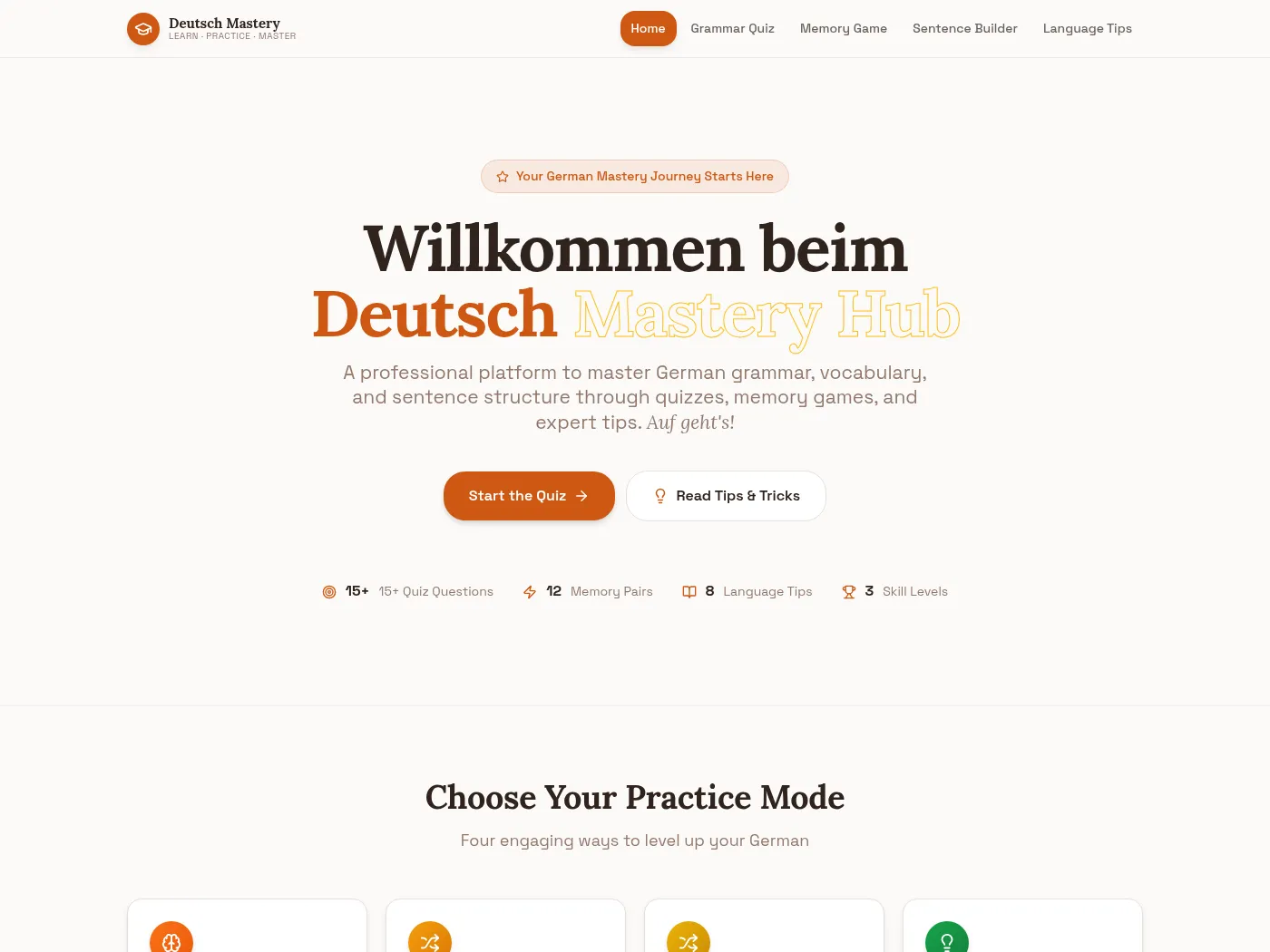 Deutsch Mastery Hub