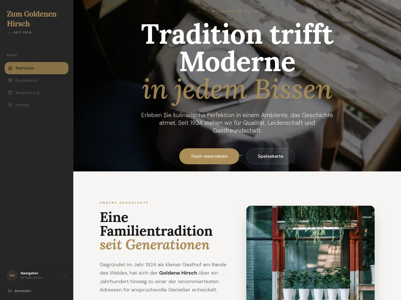 Deutsches Restaurant Website