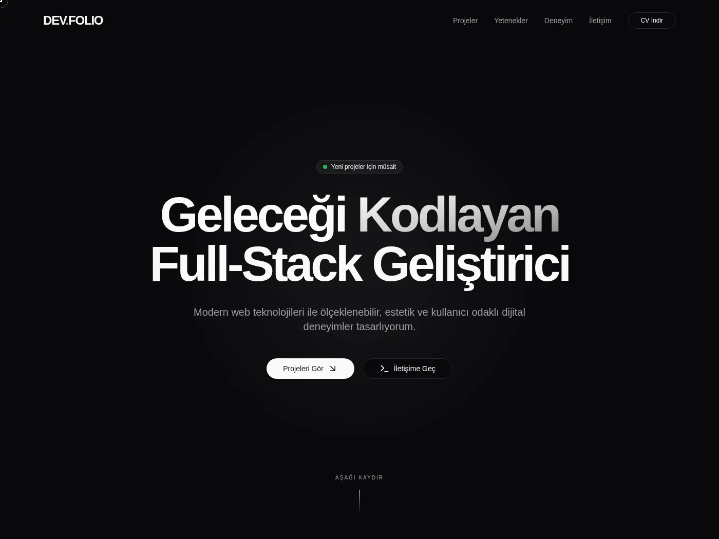 Animated Dev Portfolio