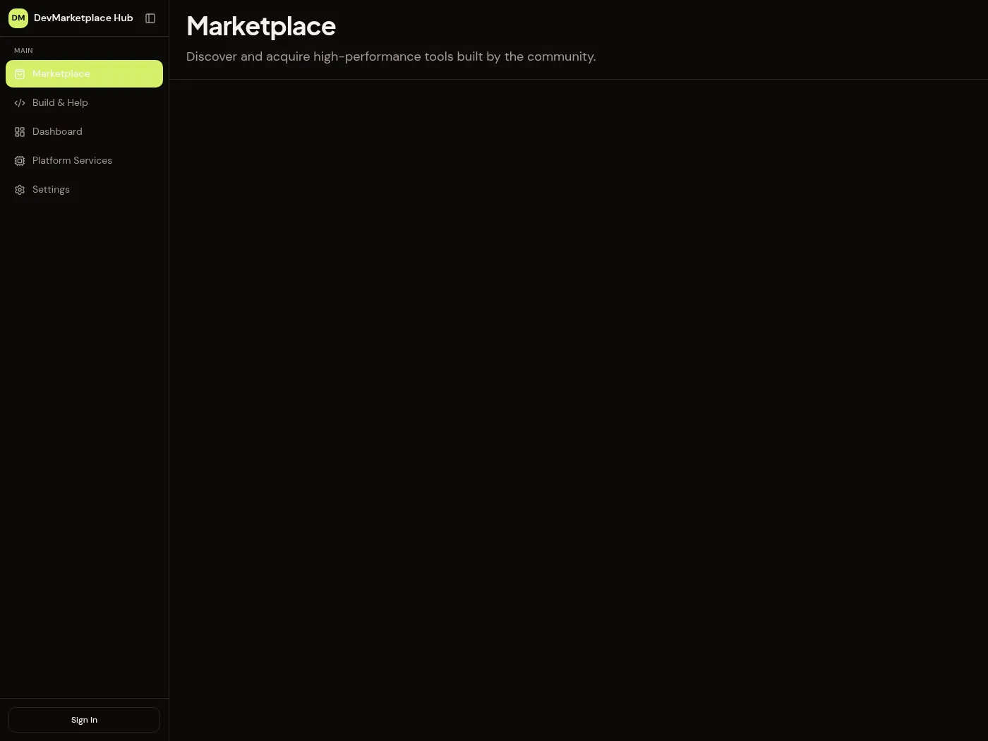 DevMarketplace Hub