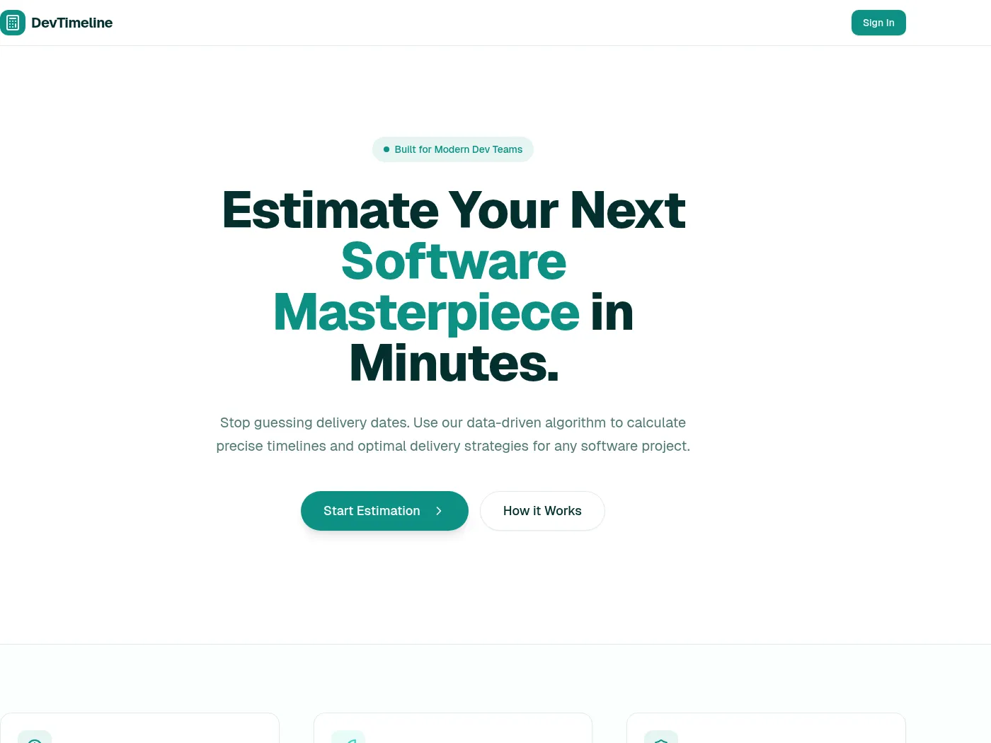Dev Timeline Calculator