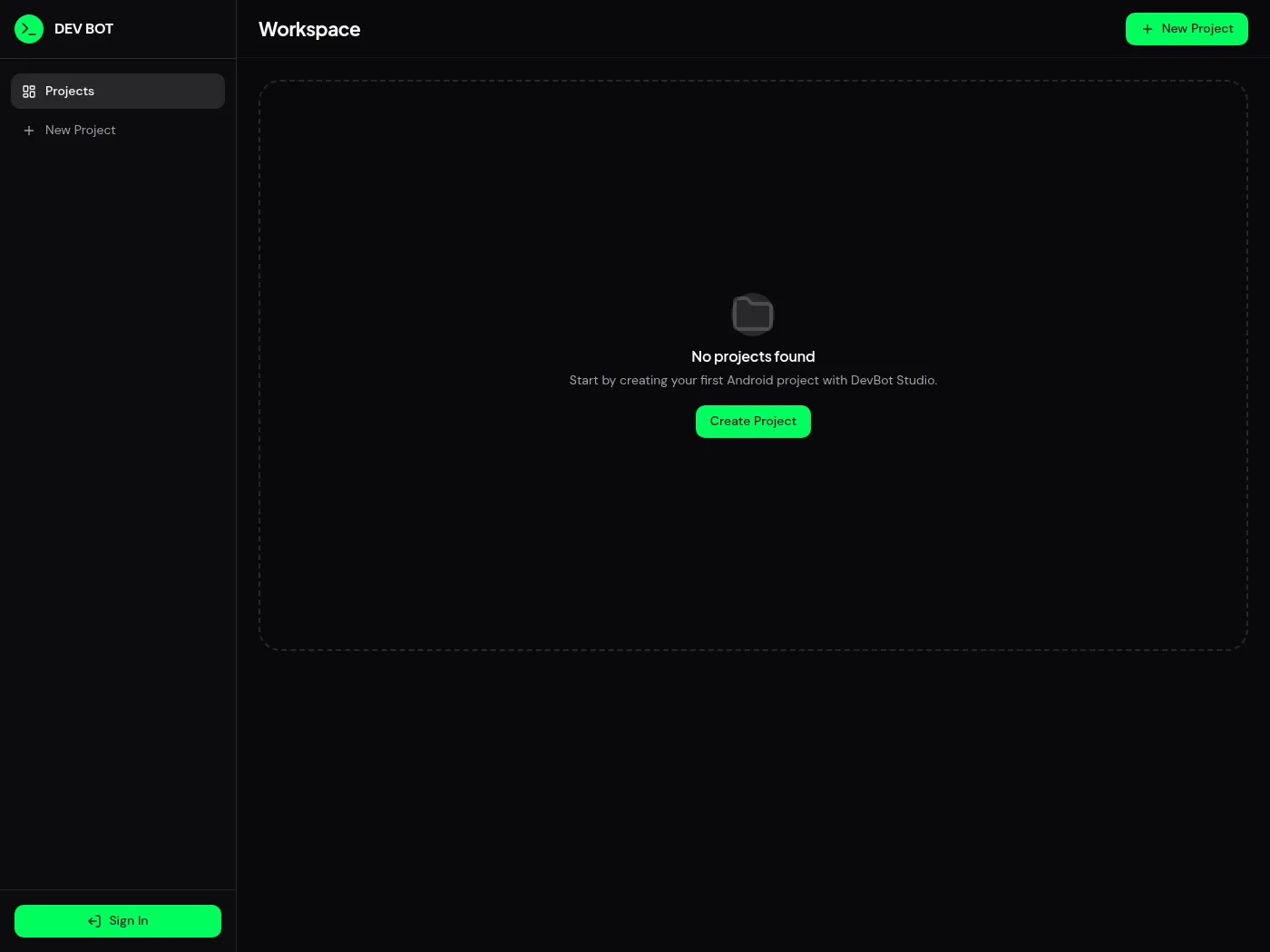 Terminal DevBot Studio