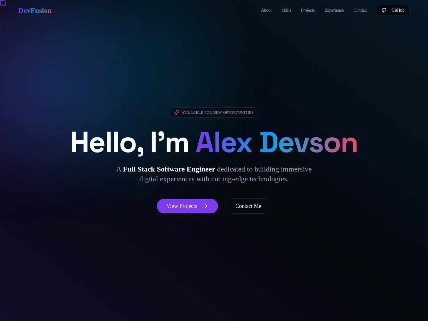 DevFusion Portfolio