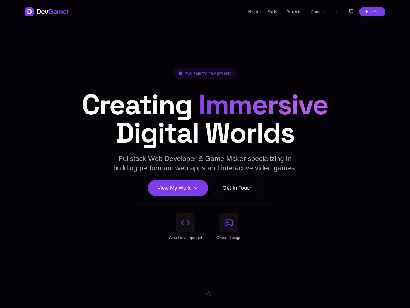 DevGamer Portfolio