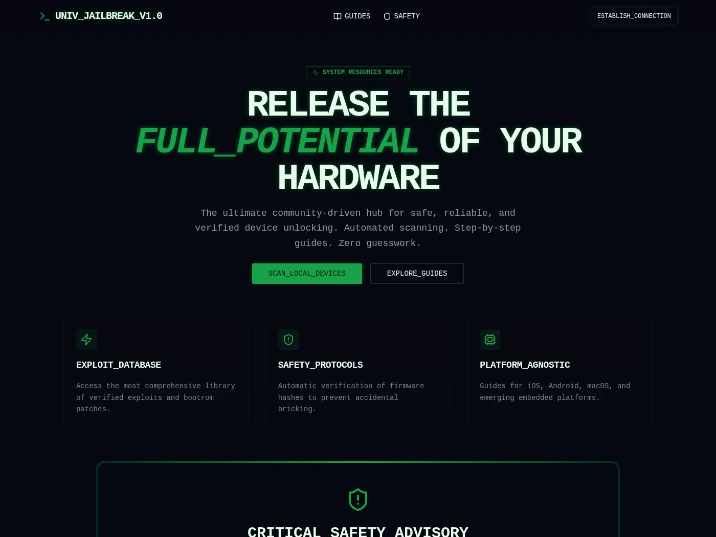Universal Device Jailbreak Tool