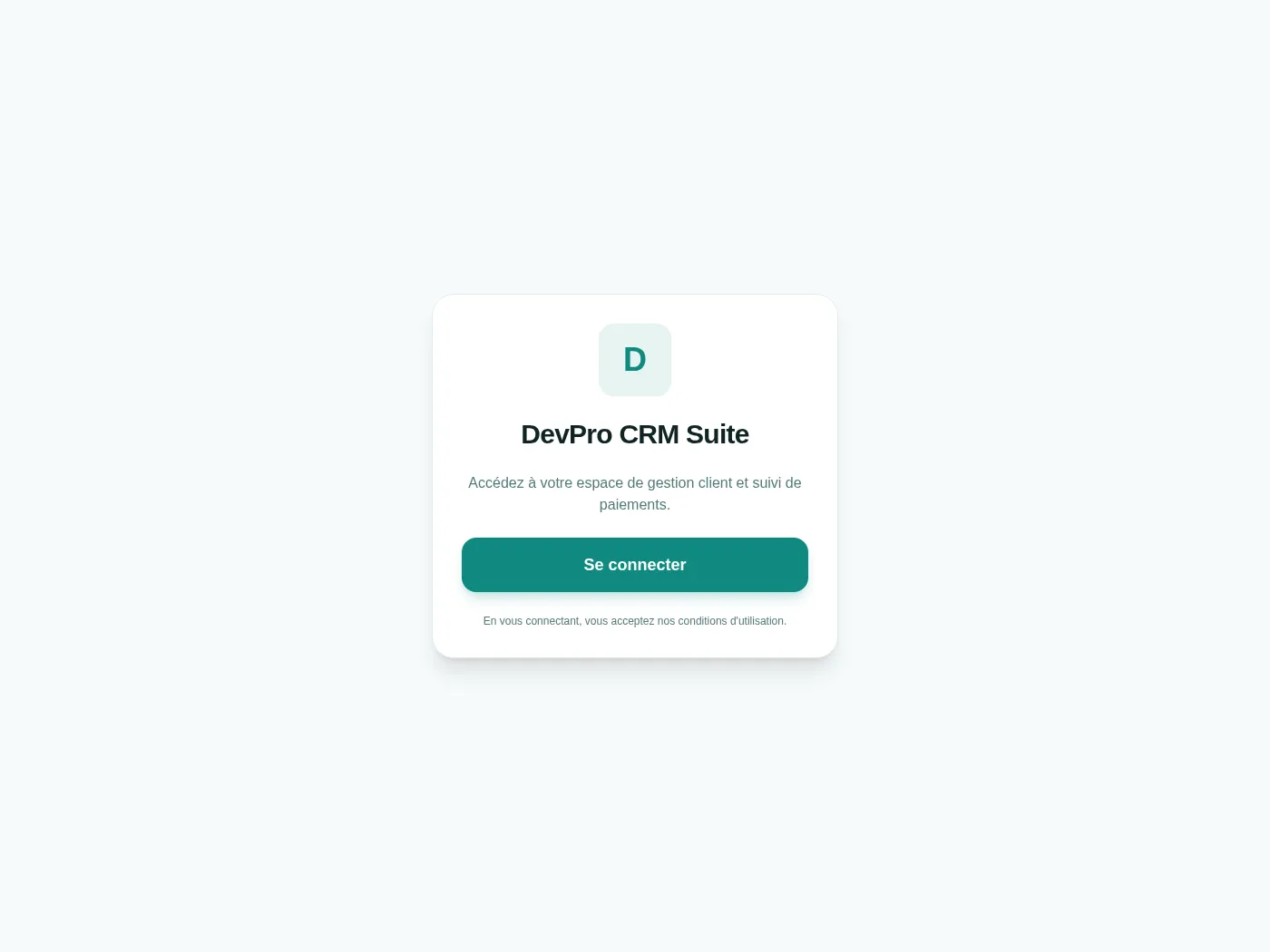 DevPro CRM Suite
