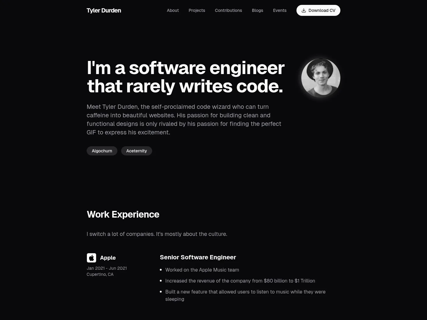DevPro Portfolio Landing