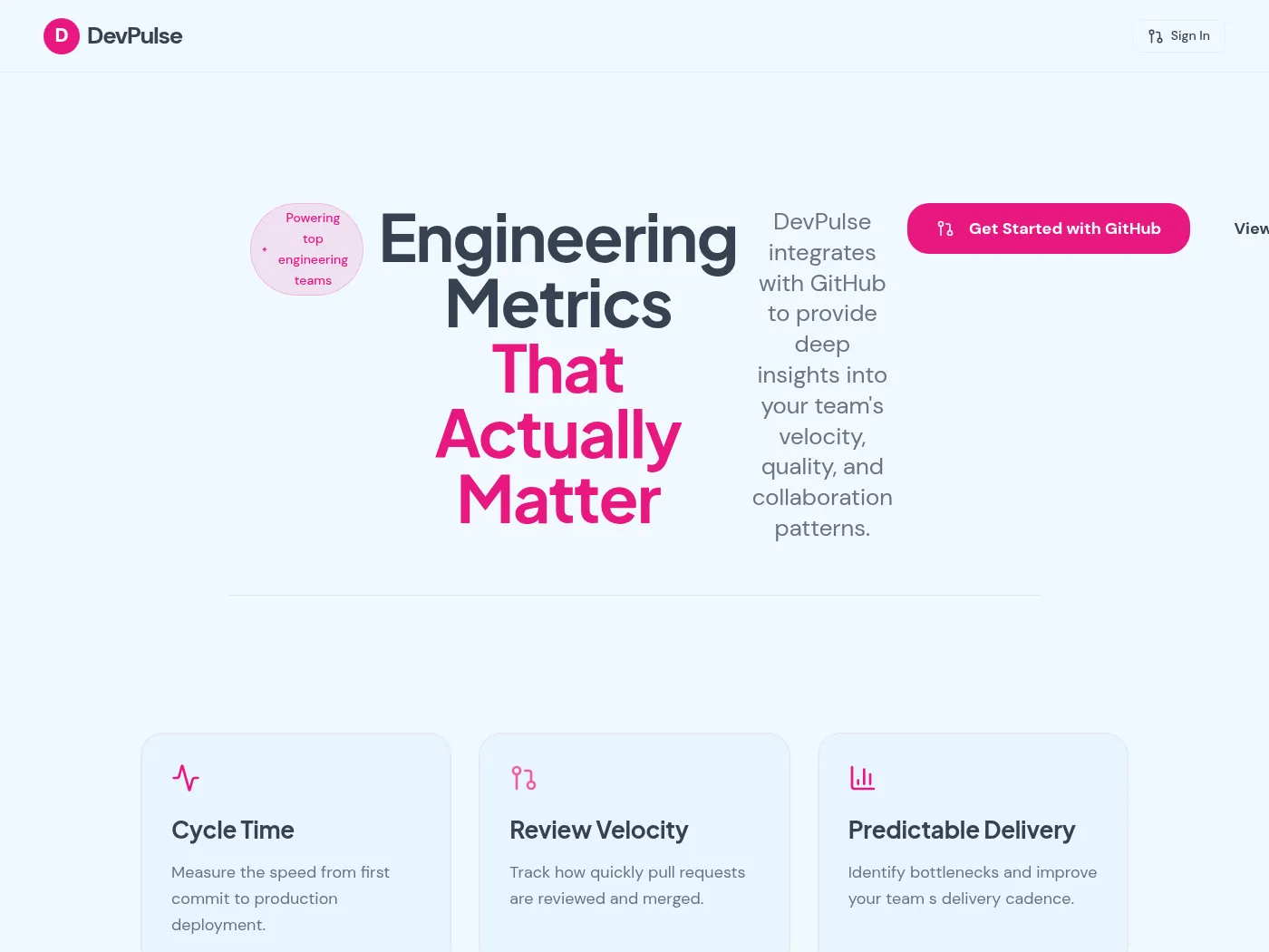 DevPulse Engineering Metrics