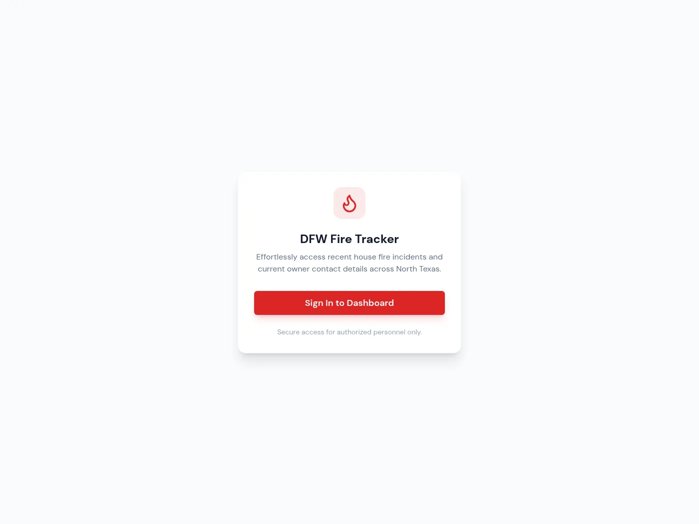 Fire Incident Tracker DFW