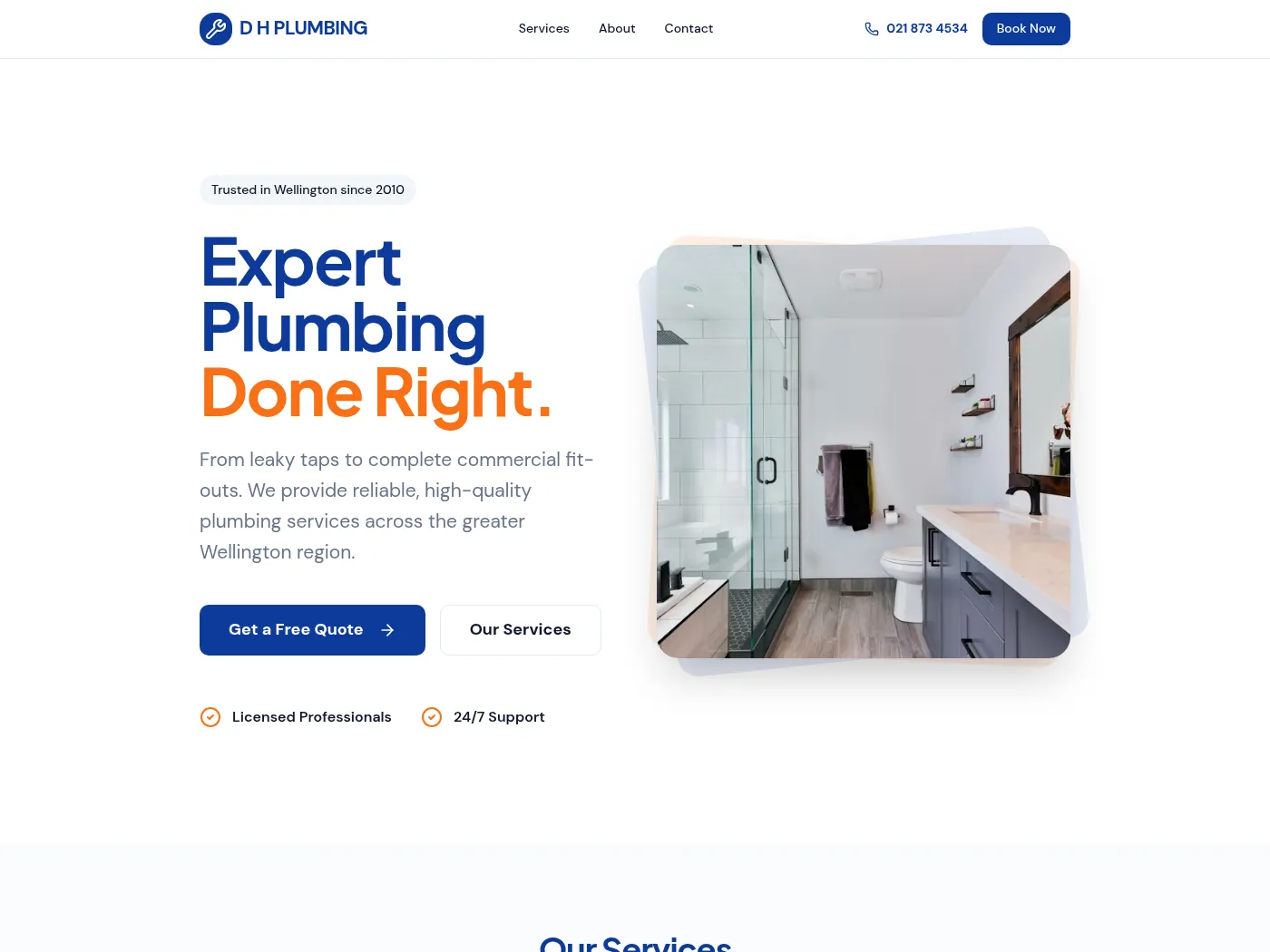 DH Plumbing Website